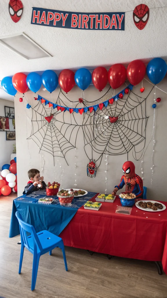 Spiderman Birthday Decoration Ideas At Home